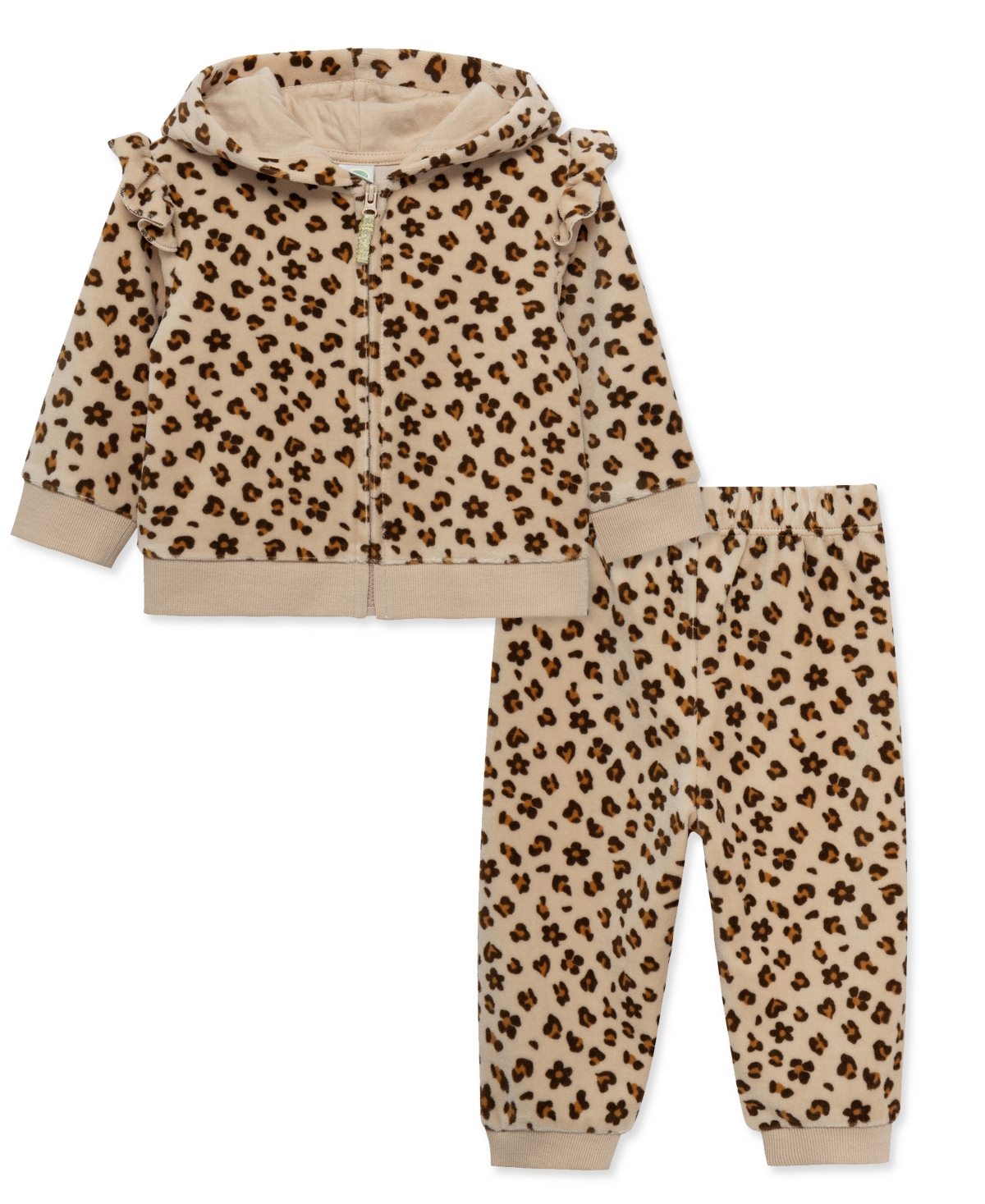 Click here for Little Me Baby Girls Leopard Print Hoodie and Jogg... prices