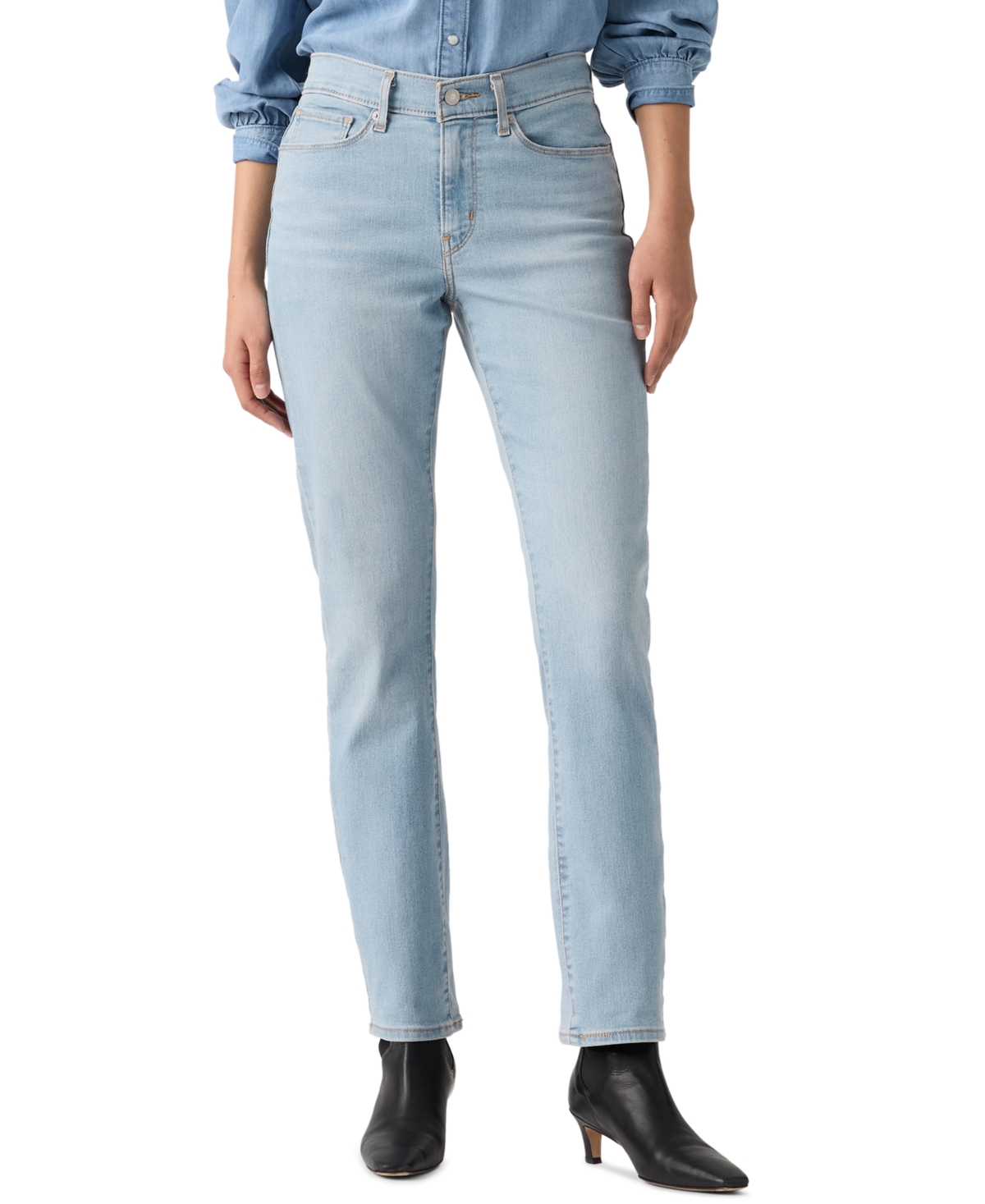 Click here for Levis Womens Classic Mid Rise Straight-Leg Jeans -... prices