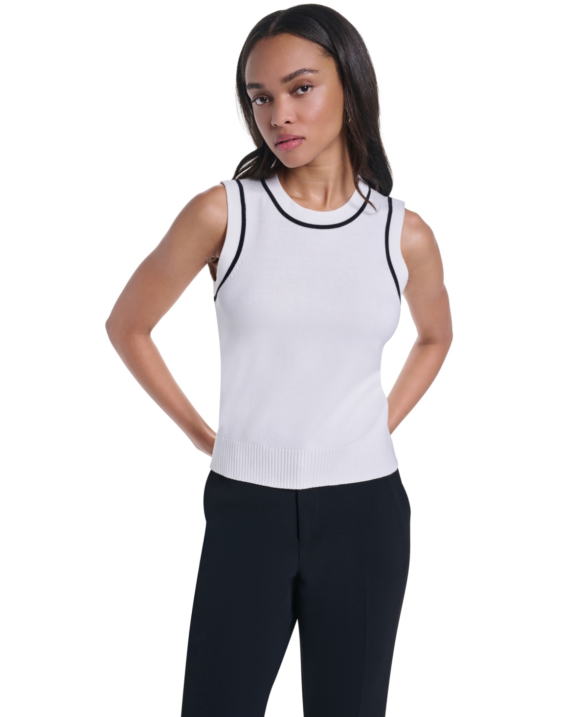 Click here for Karl Lagerfeld Paris Womens Contrast-Trim Sleevele... prices