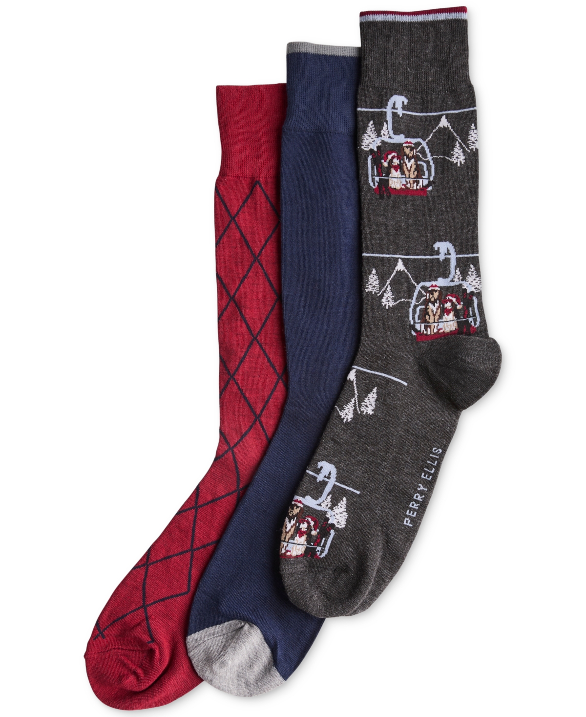 Click here for Perry Ellis Portfolio Mens Crew Dogs Ski Socks  3-... prices