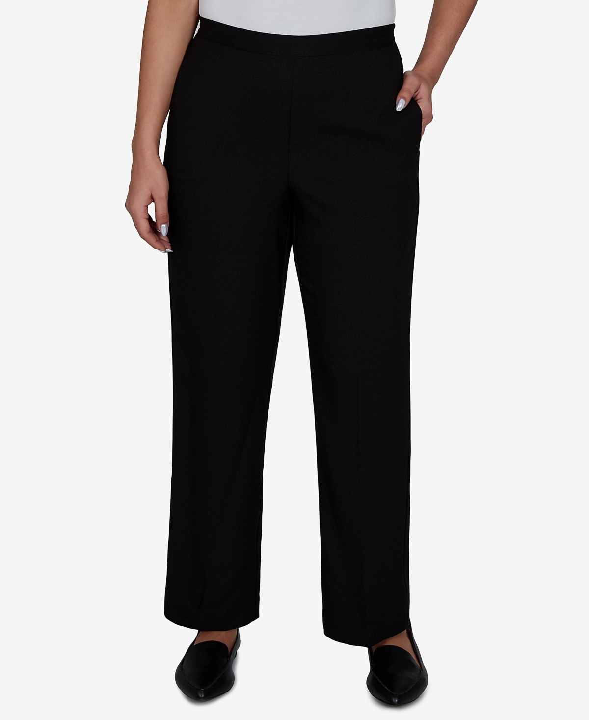 Click here for Alfred Dunner Womens Pull-On Mid-Rise Straight Dre... prices