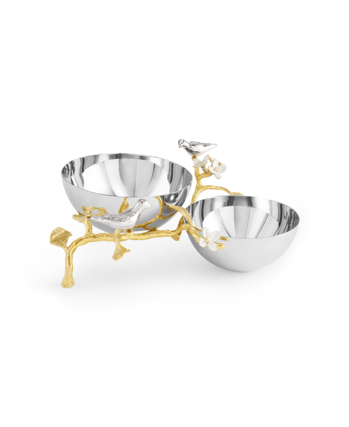 Click here for Michael Aram Lovebirds 8.25 Double Dish - Silver... prices