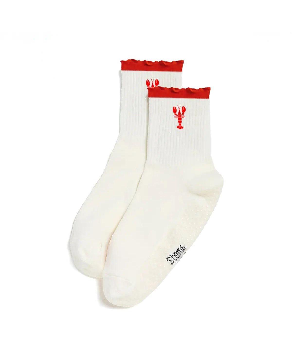 Click here for Stems Womens Non-Slip Grip Ruffle Ankle Socks - Re... prices