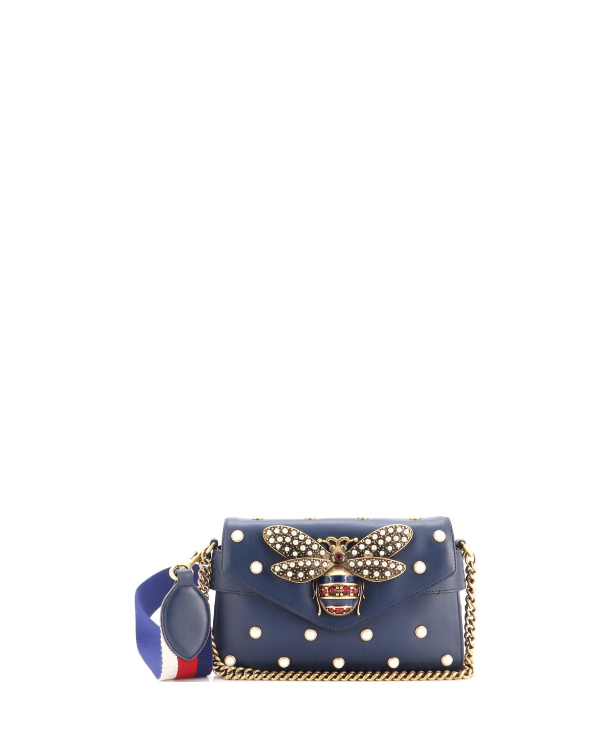 Click here for Pre-Owned Gucci Mini Broadway Pearly Bee Shoulder... prices