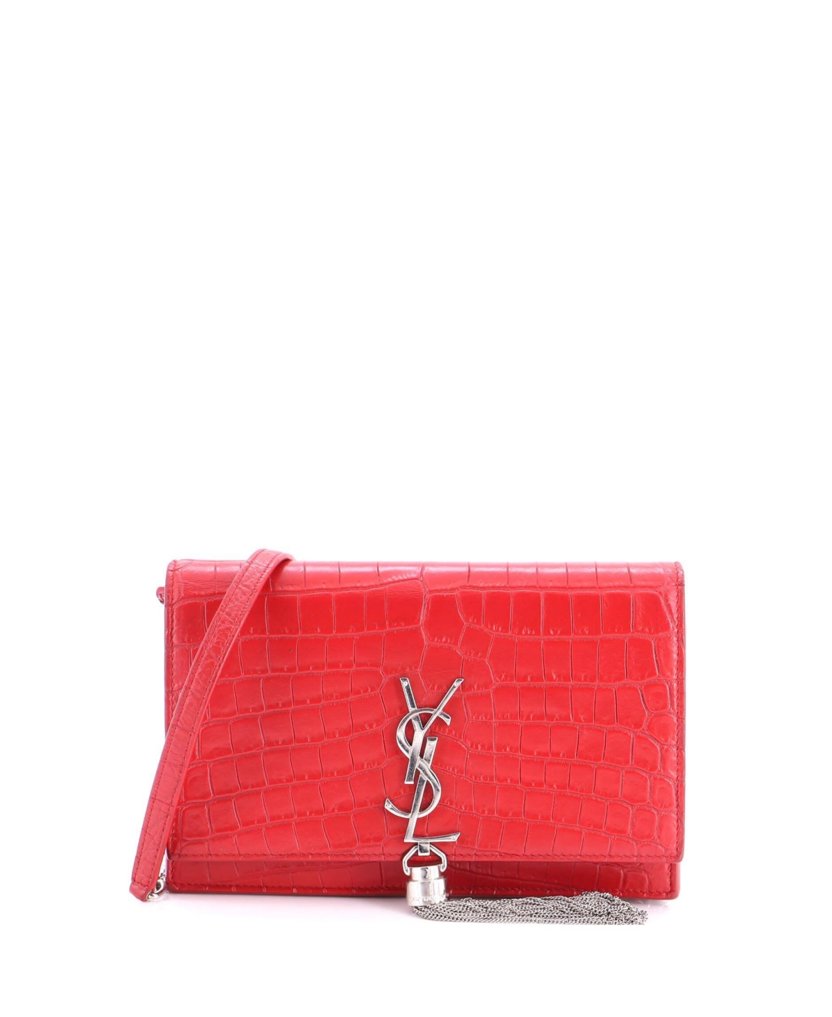 Click here for Pre-Owned Saint Laurent Classic Monogram Tassel Ch... prices