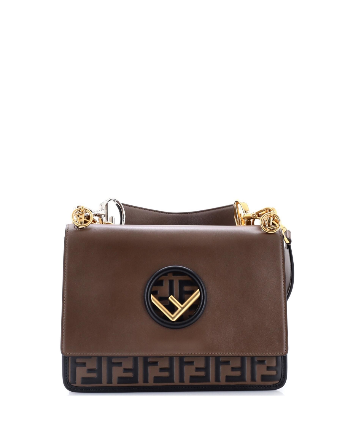 Click here for Pre-Owned Fendi Medium Kan I F Shoulder Bag Leathe... prices