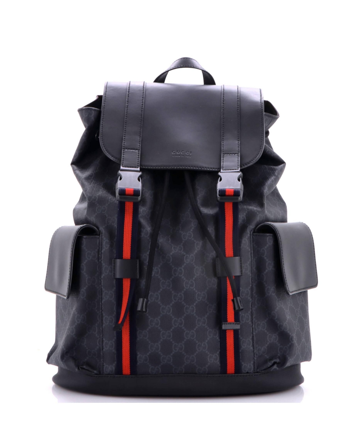 Click here for Pre-Owned Gucci Large Double Pocket Buckle Backpac... prices