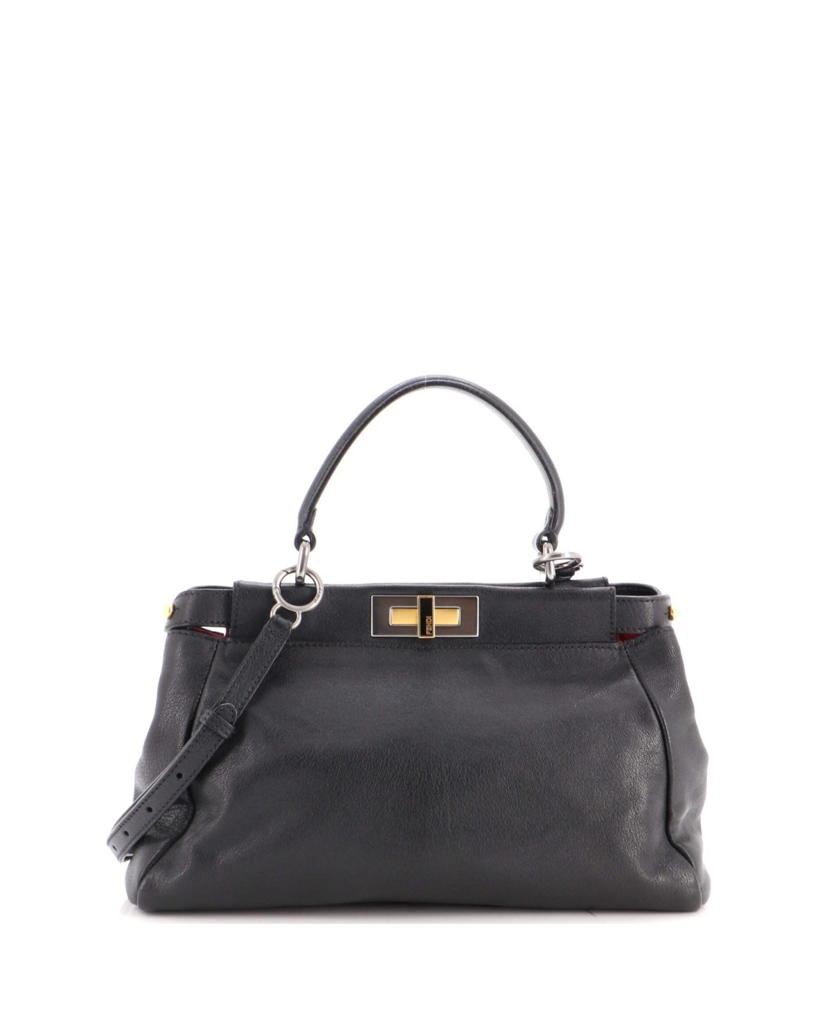 Click here for Pre-Owned Fendi Regular Peekaboo Bag Soft Leather... prices