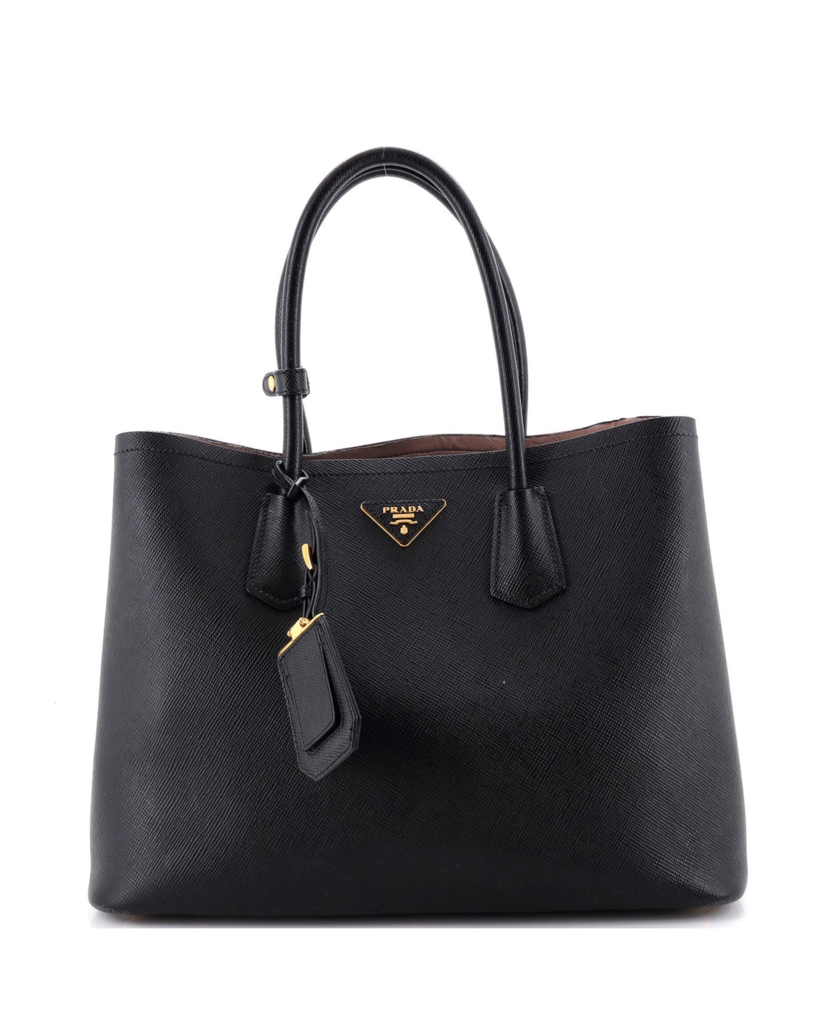 Click here for Pre-Owned Prada Medium Cuir Double Tote Saffiano L... prices