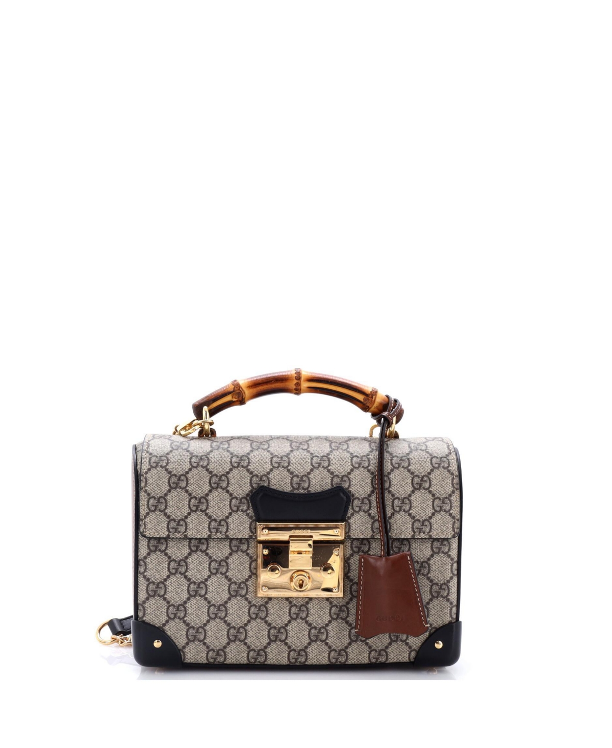 Click here for Pre-Owned Gucci Small Padlock Bamboo Shoulder Bag... prices