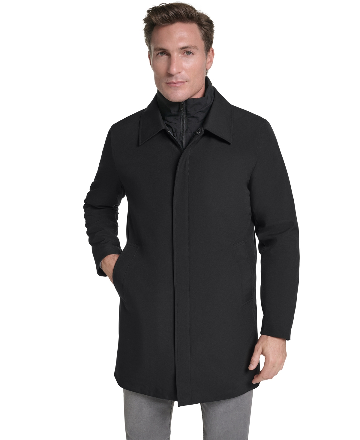Click here for Kenneth Cole Mens Flextech Hooded Classic-Fit Jack... prices
