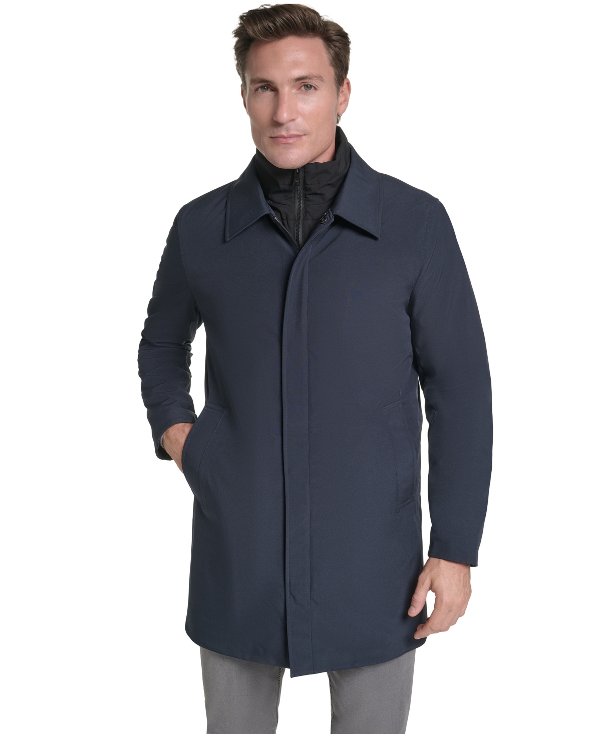 Click here for Kenneth Cole Mens Flextech Hooded Classic-Fit Jack... prices