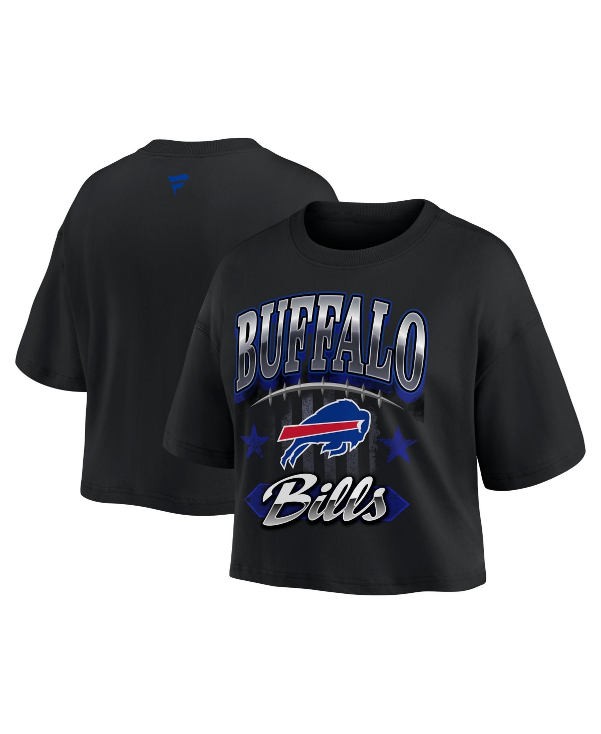 Click here for Fanatics Womens Black Buffalo Bills Americana Crop... prices