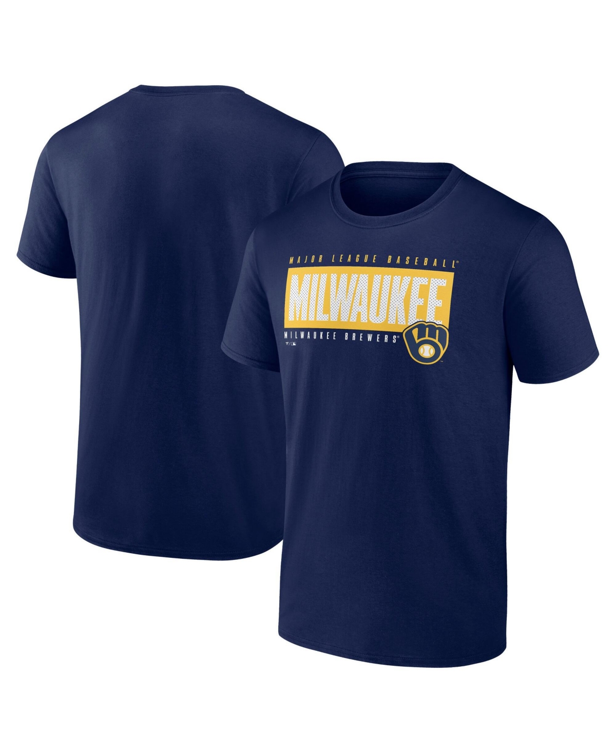 Click here for Fanatics Mens Navy Milwaukee Brewers Blocked Out T... prices