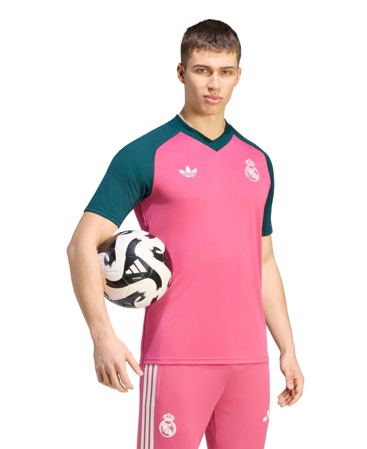 Click here for Adidas Mens Pink Real Madrid 2026/27 Away Pre-Matc... prices