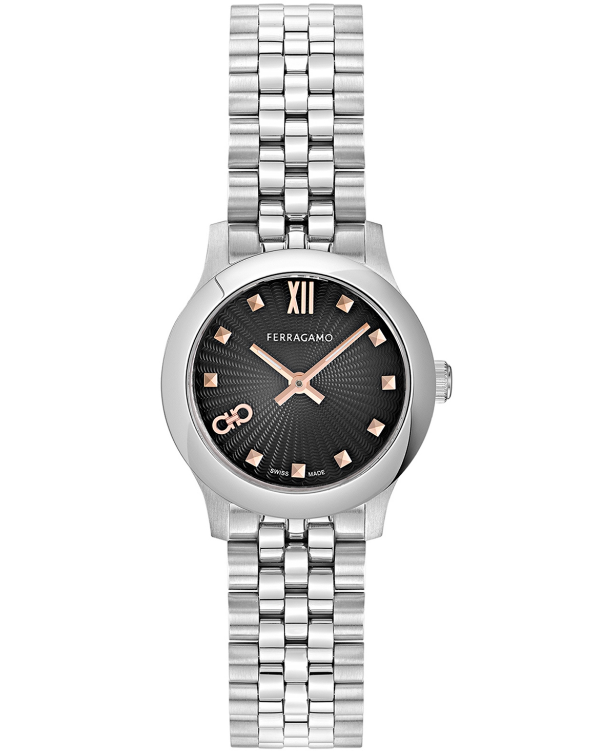 Click here for Ferragamo Womens Silver Stainless Steel Bracelet W... prices