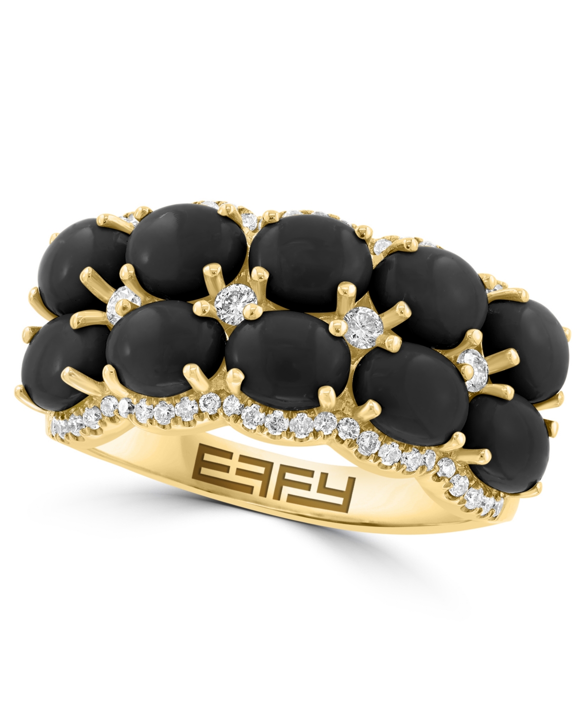 Click here for Effy Collection Onyx & Diamond (1/4 ct. t.w.) Ring... prices