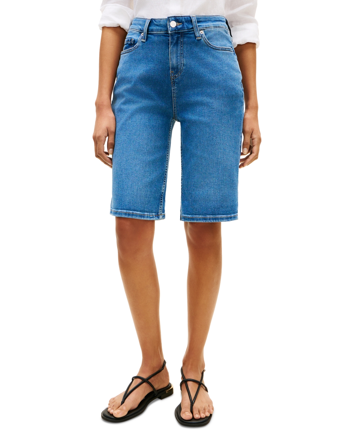 Click here for Tommy Hilfiger Womens High-Waisted Bermuda Denim S... prices