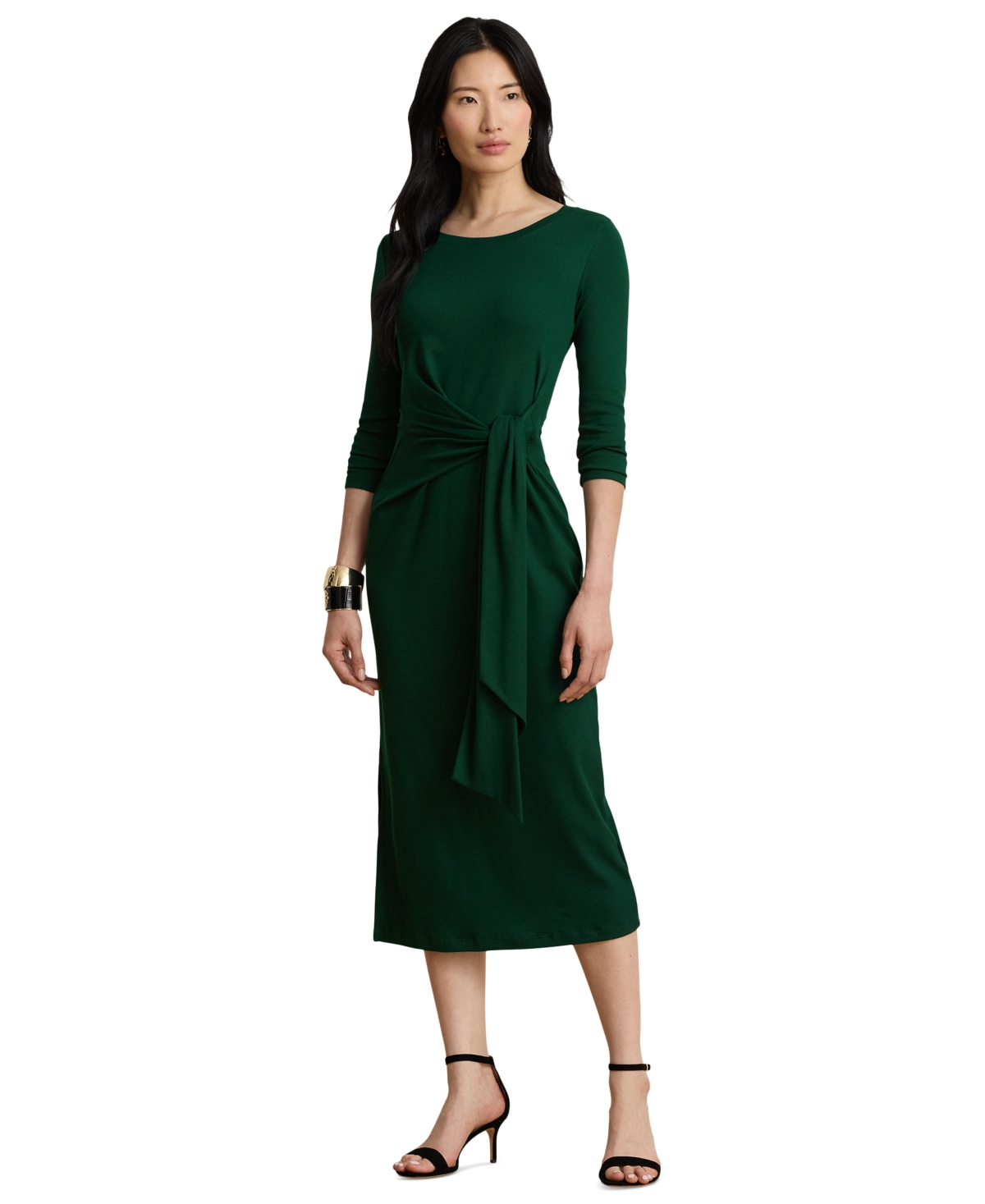 Click here for Lauren Ralph Lauren Womens Rib-Imalah-Long Tie-Fro... prices