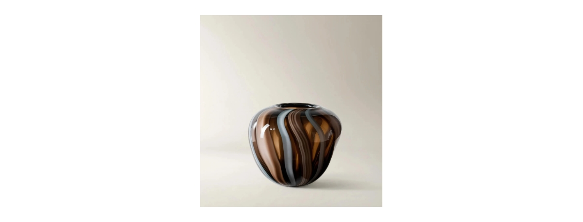 Click here for Z Gallerie Billow Glass Vase - Brown prices