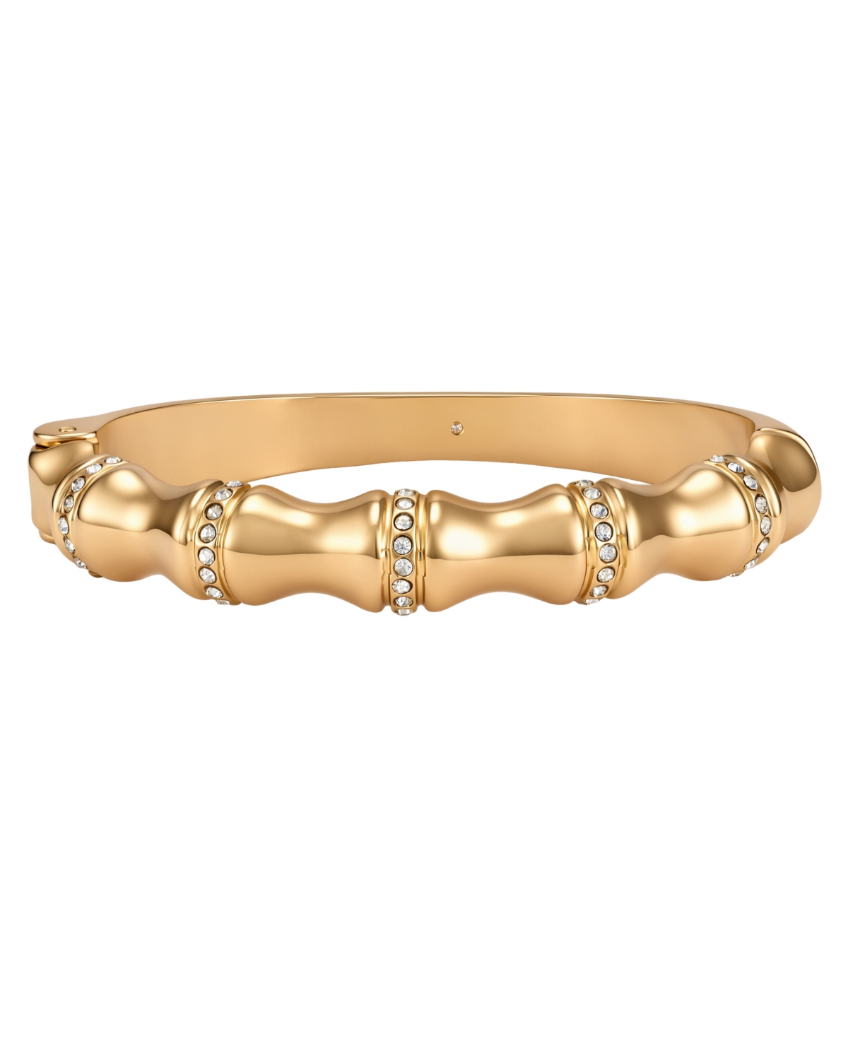 Click here for Guess Gold-Tone Crystal Side-Hinge Bangle Bracelet... prices