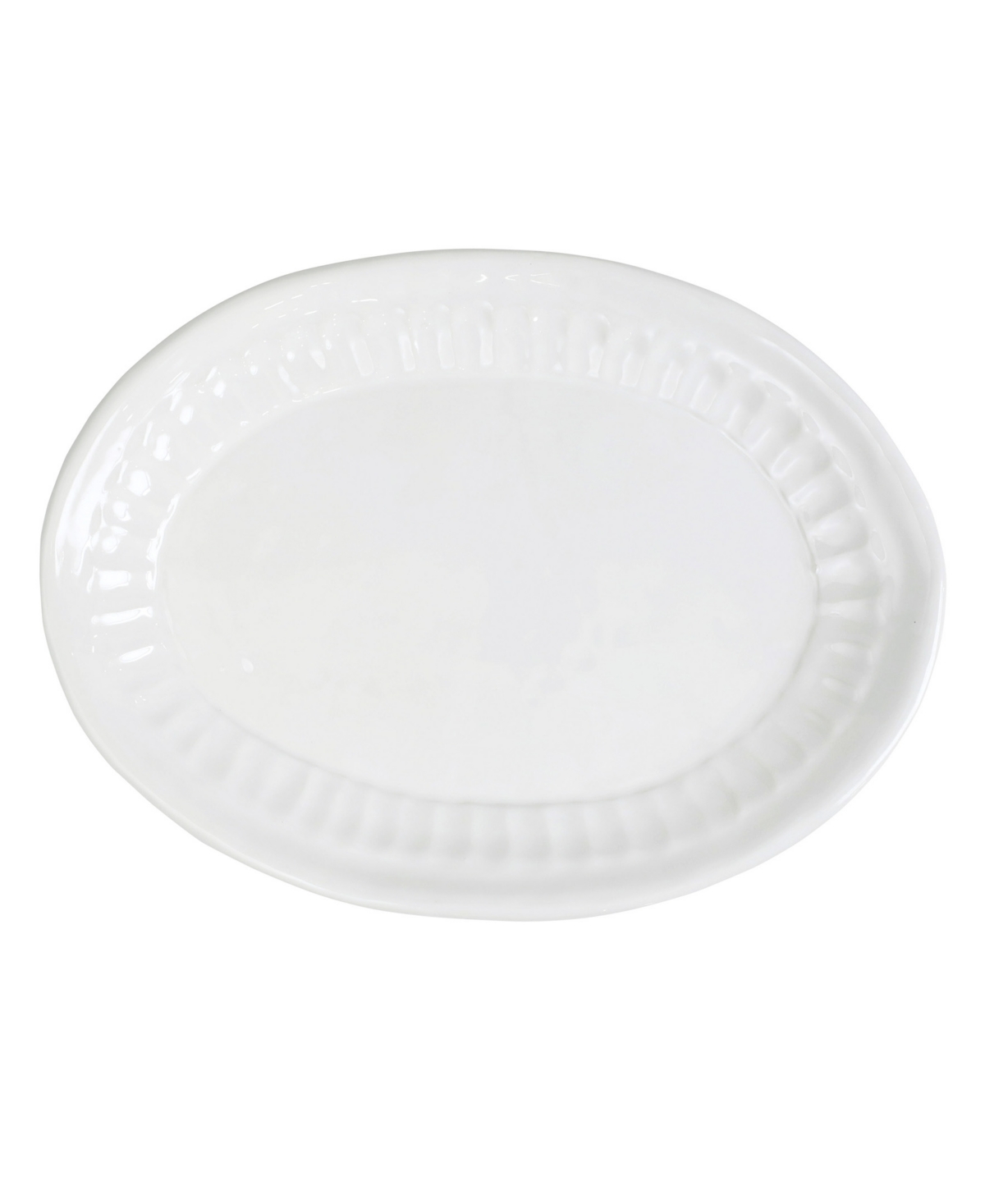 Click here for Vietri Pietra Serena Small Oval Platter - White prices