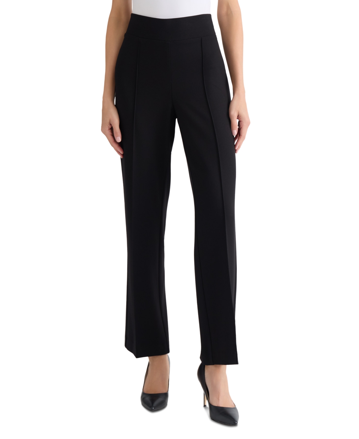 Click here for Jones New York Petite Pintuck Straight-Leg Trouser... prices