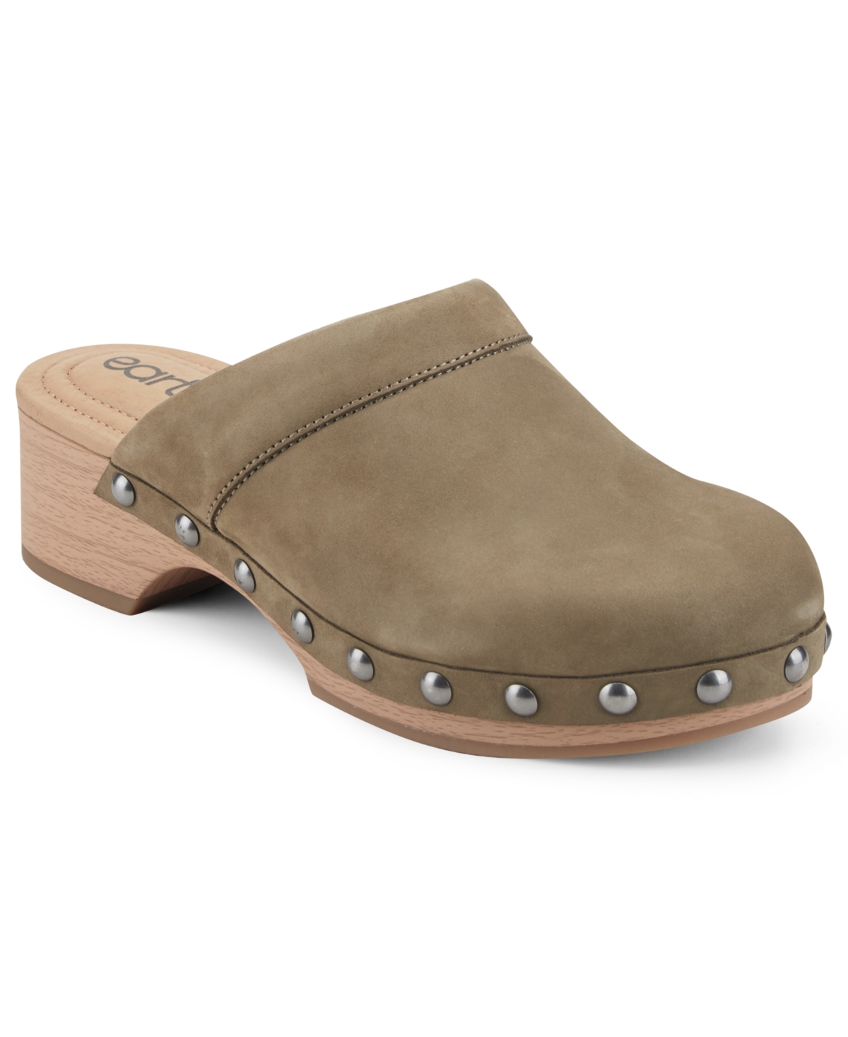 Click here for Earth Womens Kimber Leather Studded Block Heel Clo... prices