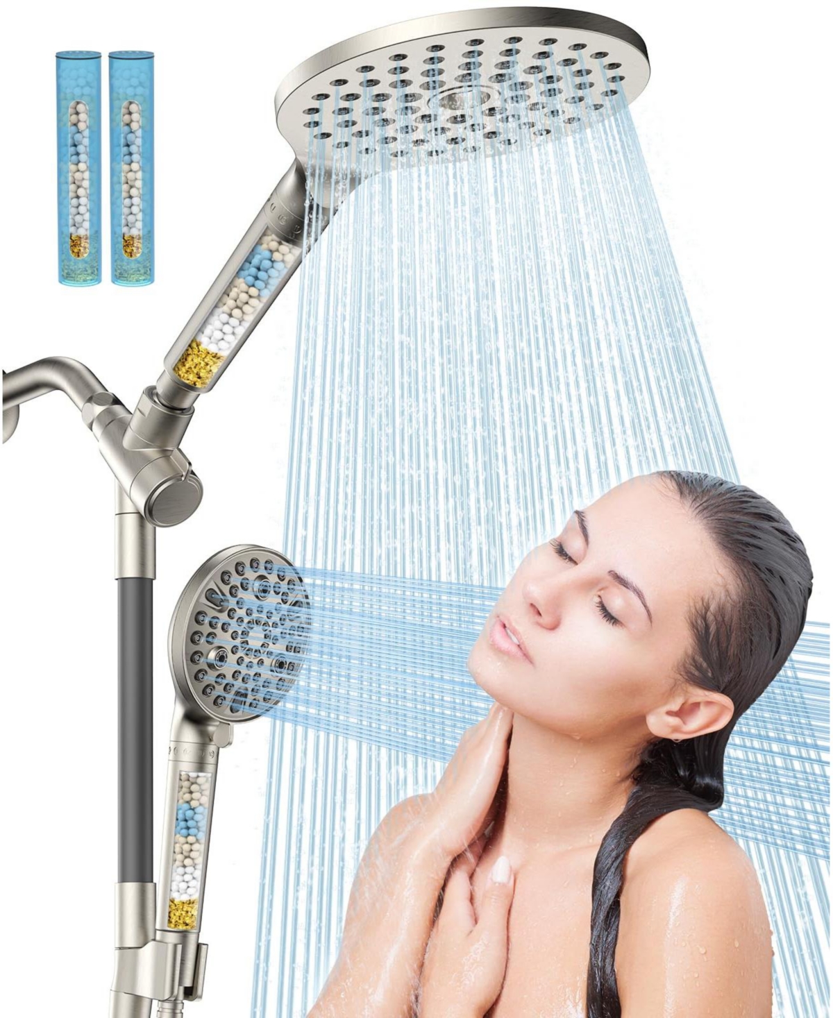 Click here for Cyqbd 2-in-1 Dual Filtered Handheld Shower Head 15... prices