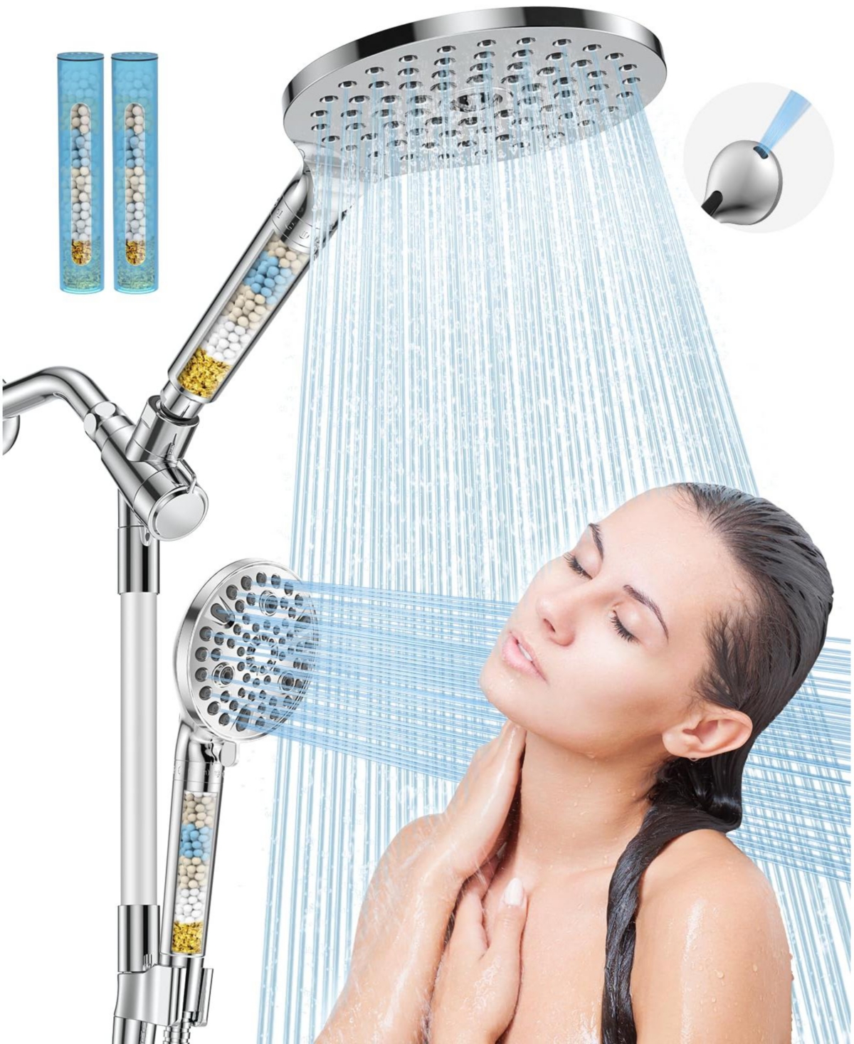 Click here for Cyqbd 2-in-1 Dual Filtered Handheld Shower Head 15... prices