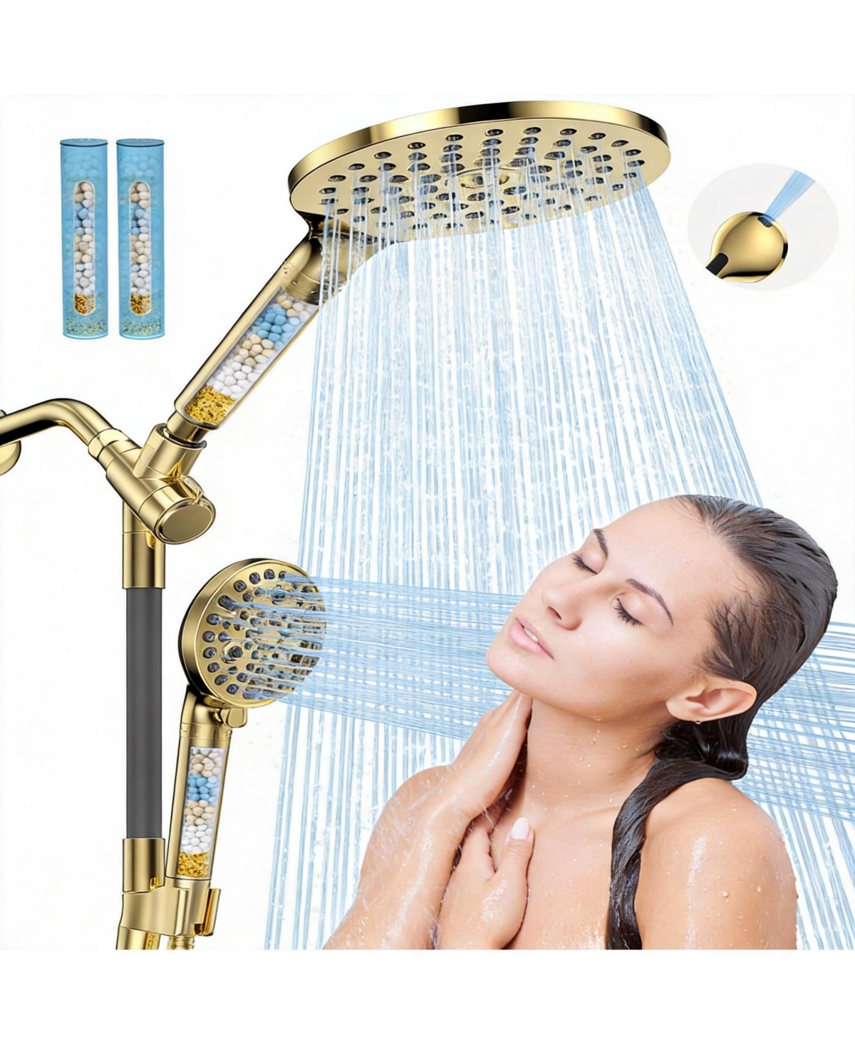 Click here for Cyqbd 2-in-1 Dual Filtered Handheld Shower Head 15... prices