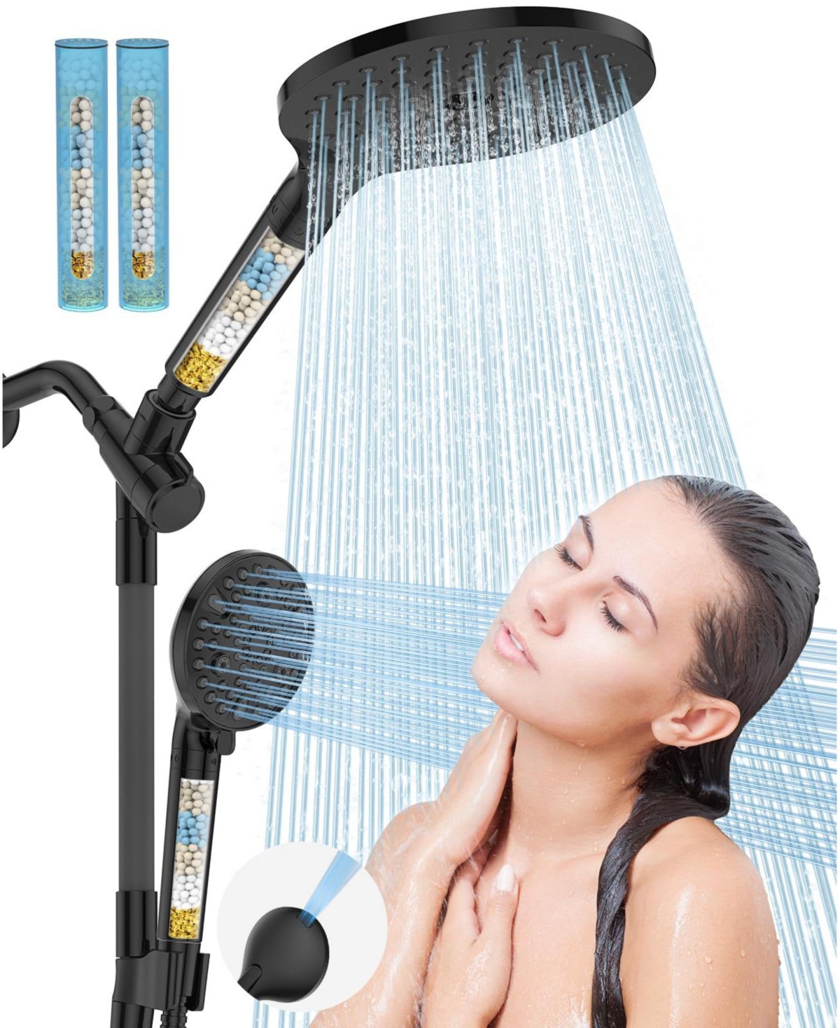 Click here for Cyqbd 2-in-1 Dual Filtered Handheld Shower Head 15... prices