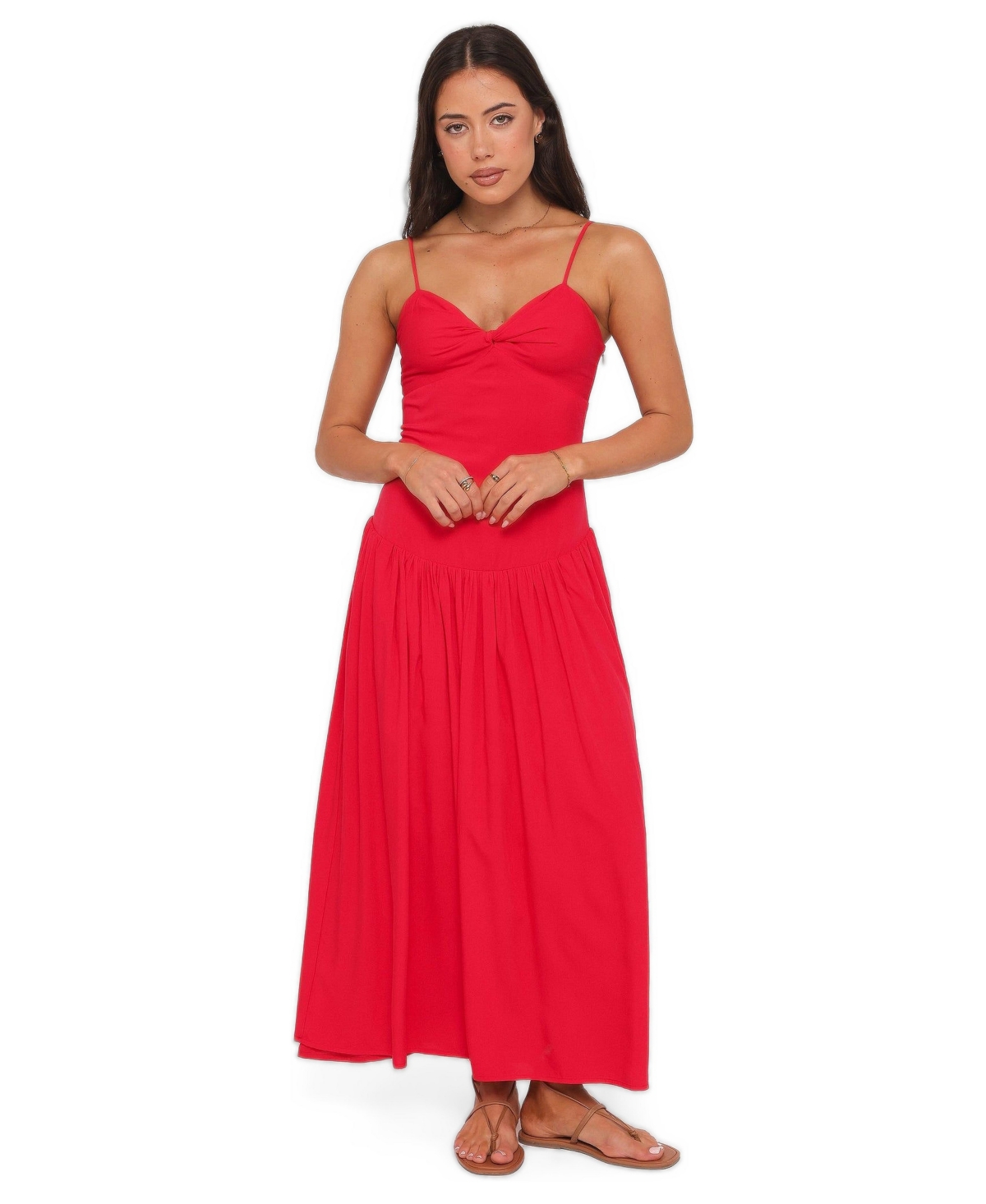 Click here for Petal and Pup Womens Shanice Maxi Dress - Red prices