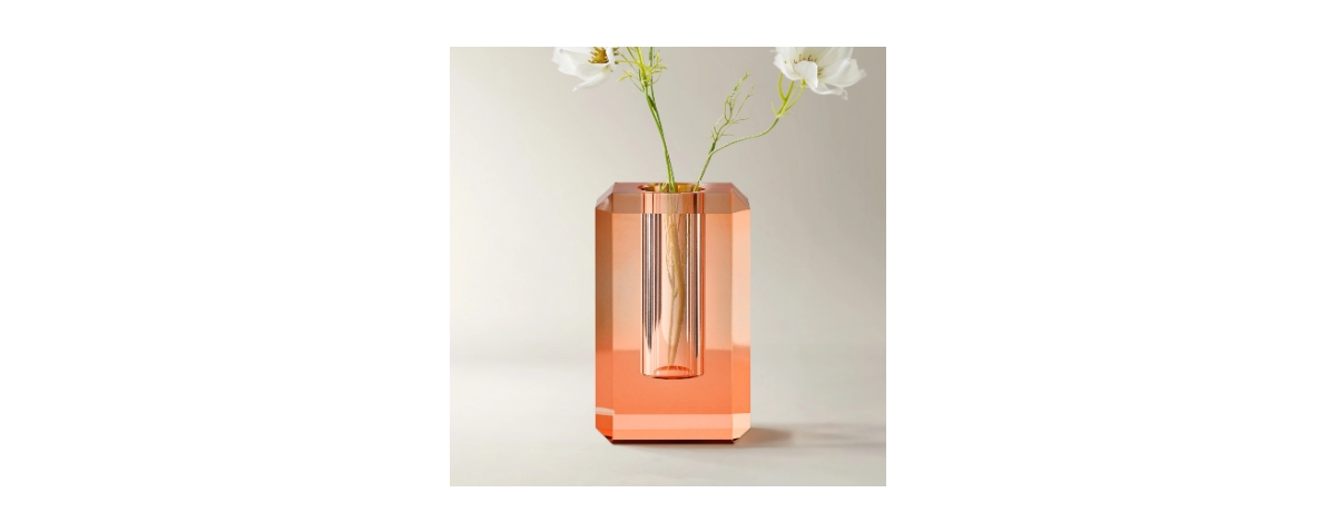 Click here for Z Gallerie Corina Crystal Glass Bud Vase - Coral prices