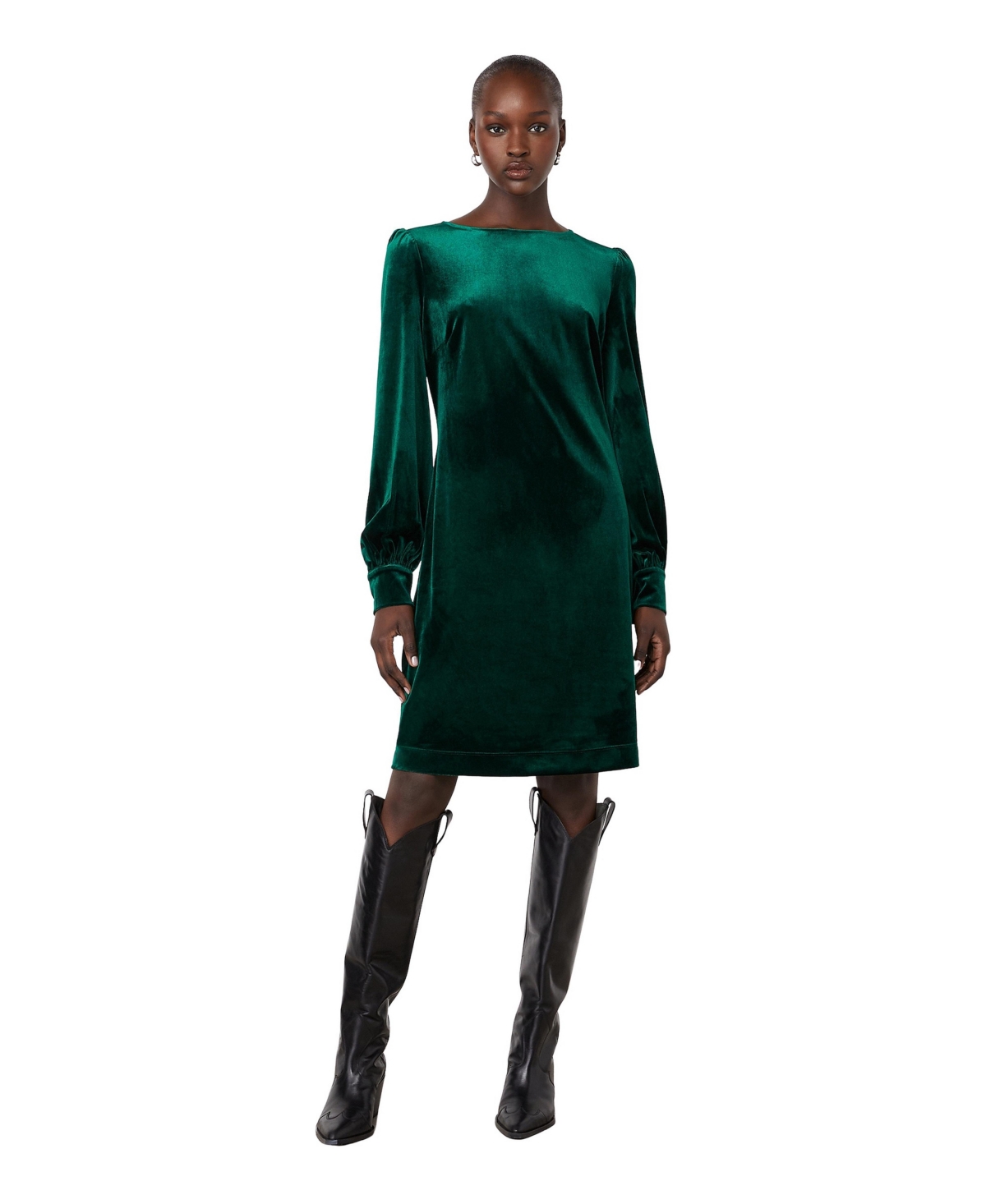 Click here for Finery London Womens Sandrine Velvet Knee Length D... prices