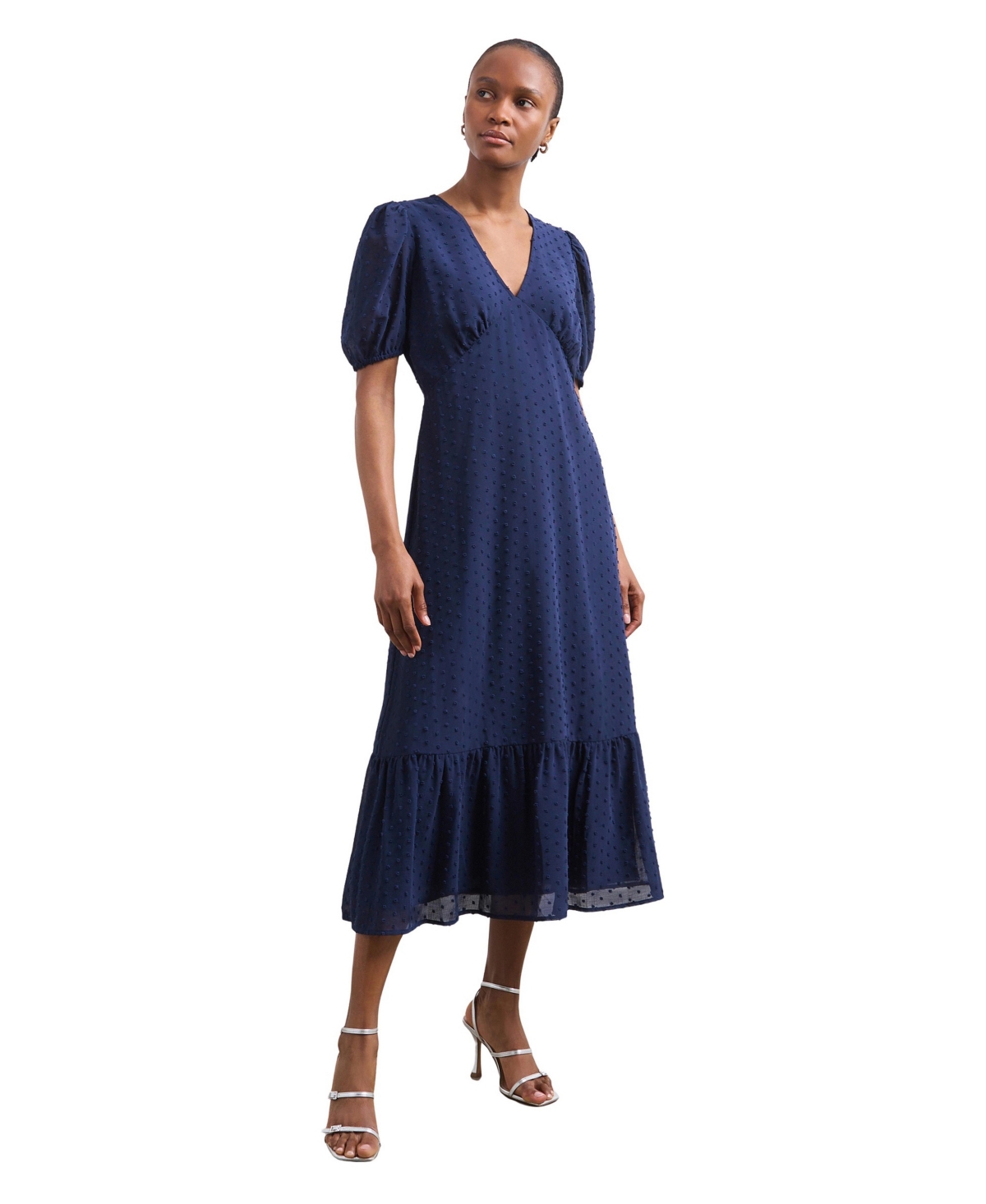 Click here for Finery London Womens Loretta V-Neck Georgette Midi... prices
