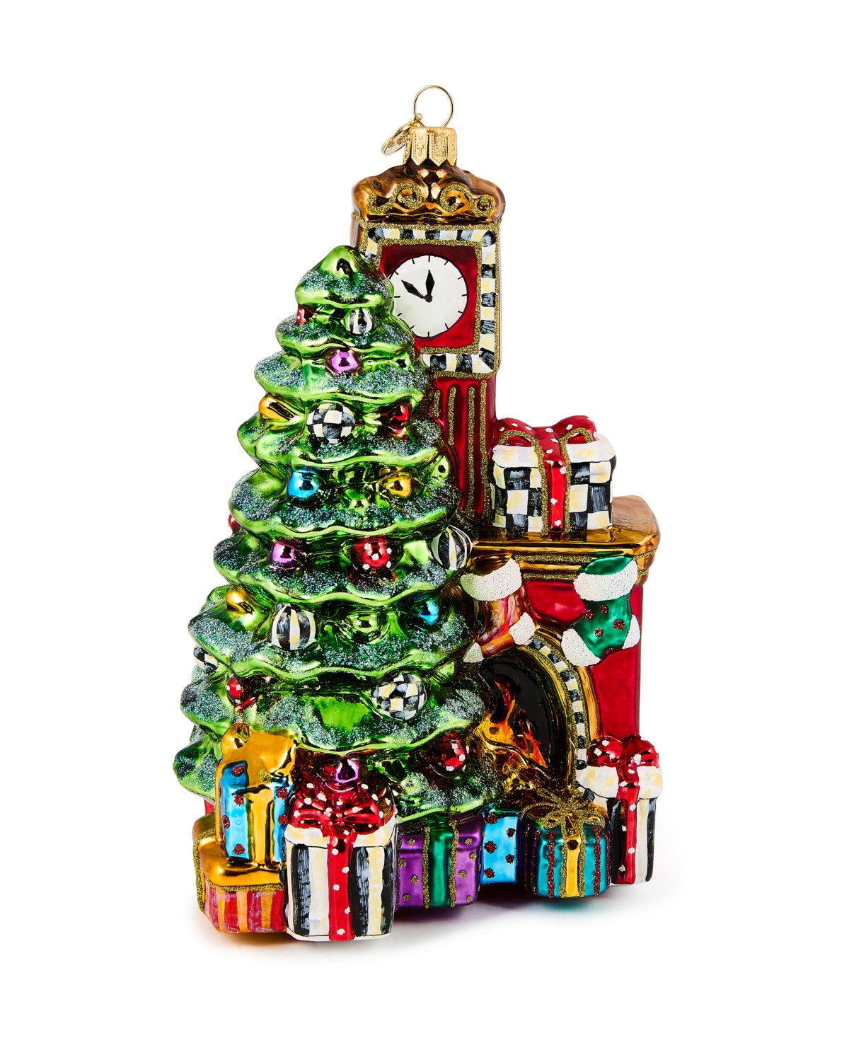 Click here for MacKenzie-Childs Fireplace Glass Ornament - Multi prices