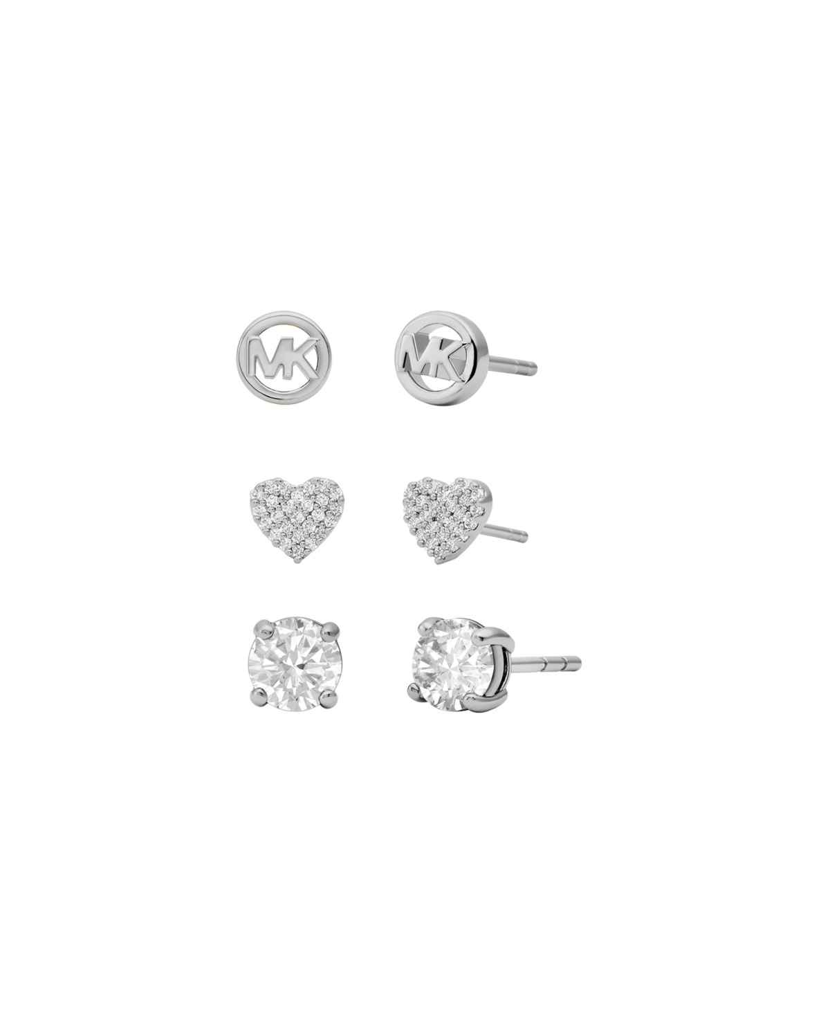 Click here for Michael Michael Kors Silver-Tone Pave Stud Earring... prices