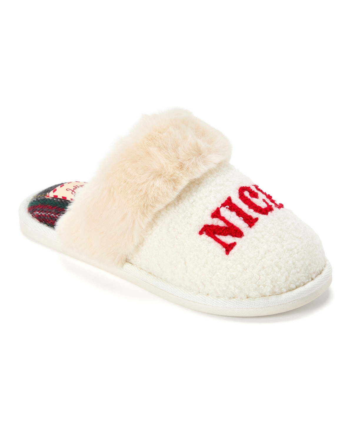 Click here for Dearfoams Womens Cozy Womens Scuff Slippers - Crem... prices