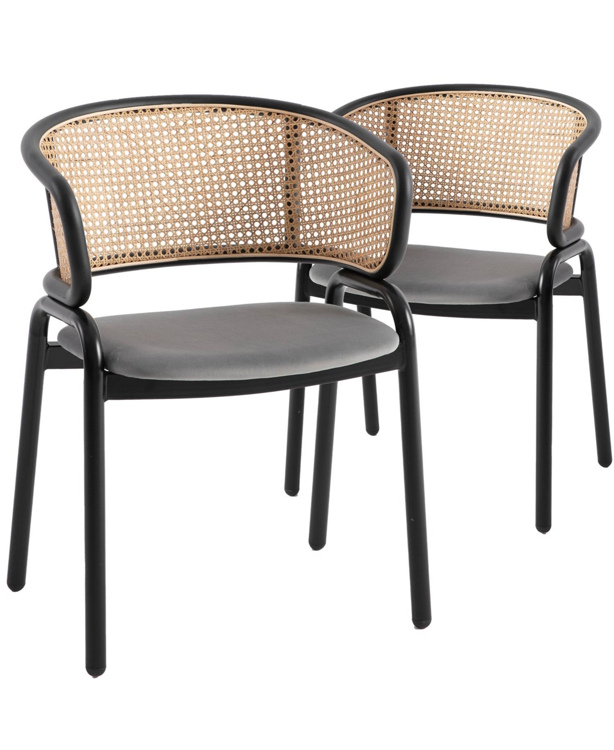 Click here for LeisureMod Ervilla 2-pcs Velvet Dining Chair with... prices