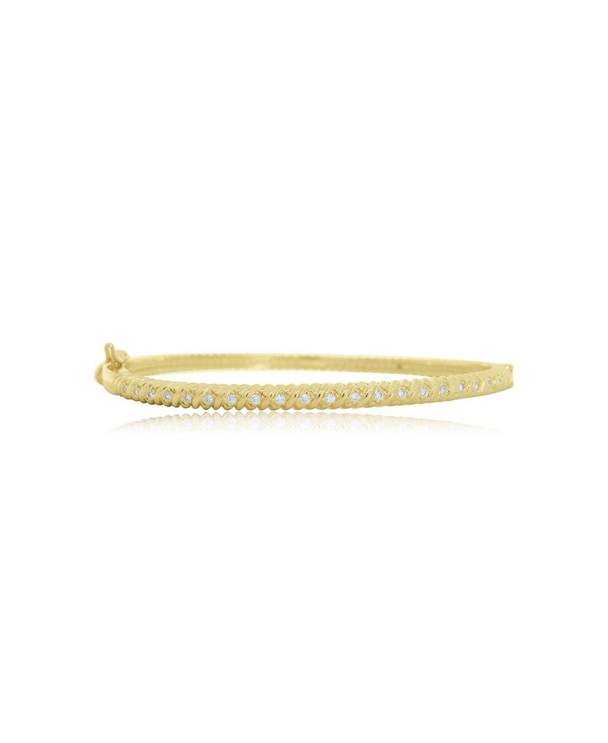 Click here for The Lovery Cz Twist Bangle 14K - Gold-plated sterl... prices