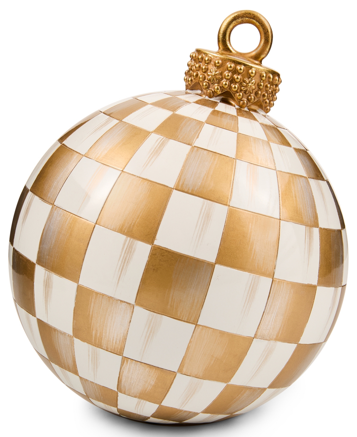 Click here for MacKenzie-Childs Gold Check Small Tabletop Ornamen... prices