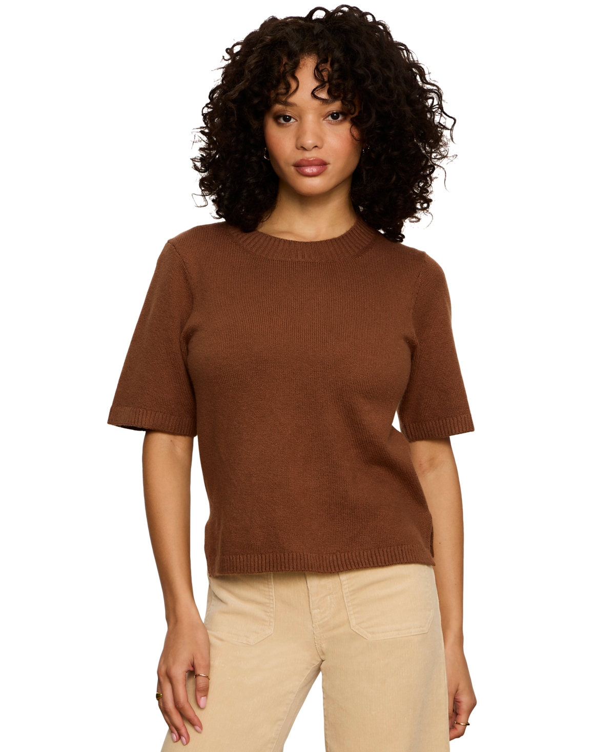 Click here for Sanctuary Womens Short-Sleeve Crewneck Sweater - C... prices