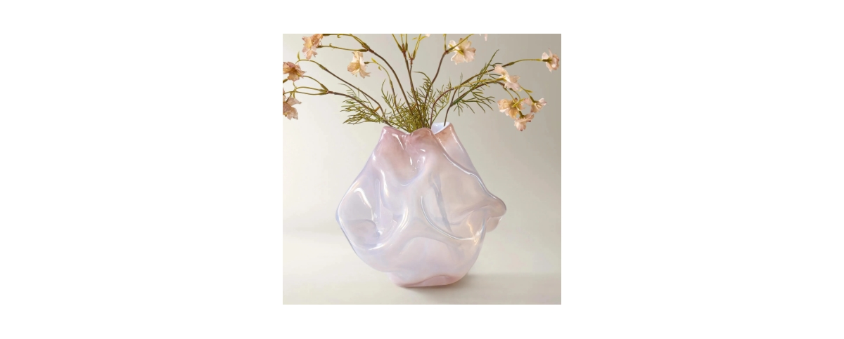 Click here for Z Gallerie Melt Glass Vase - Pink prices