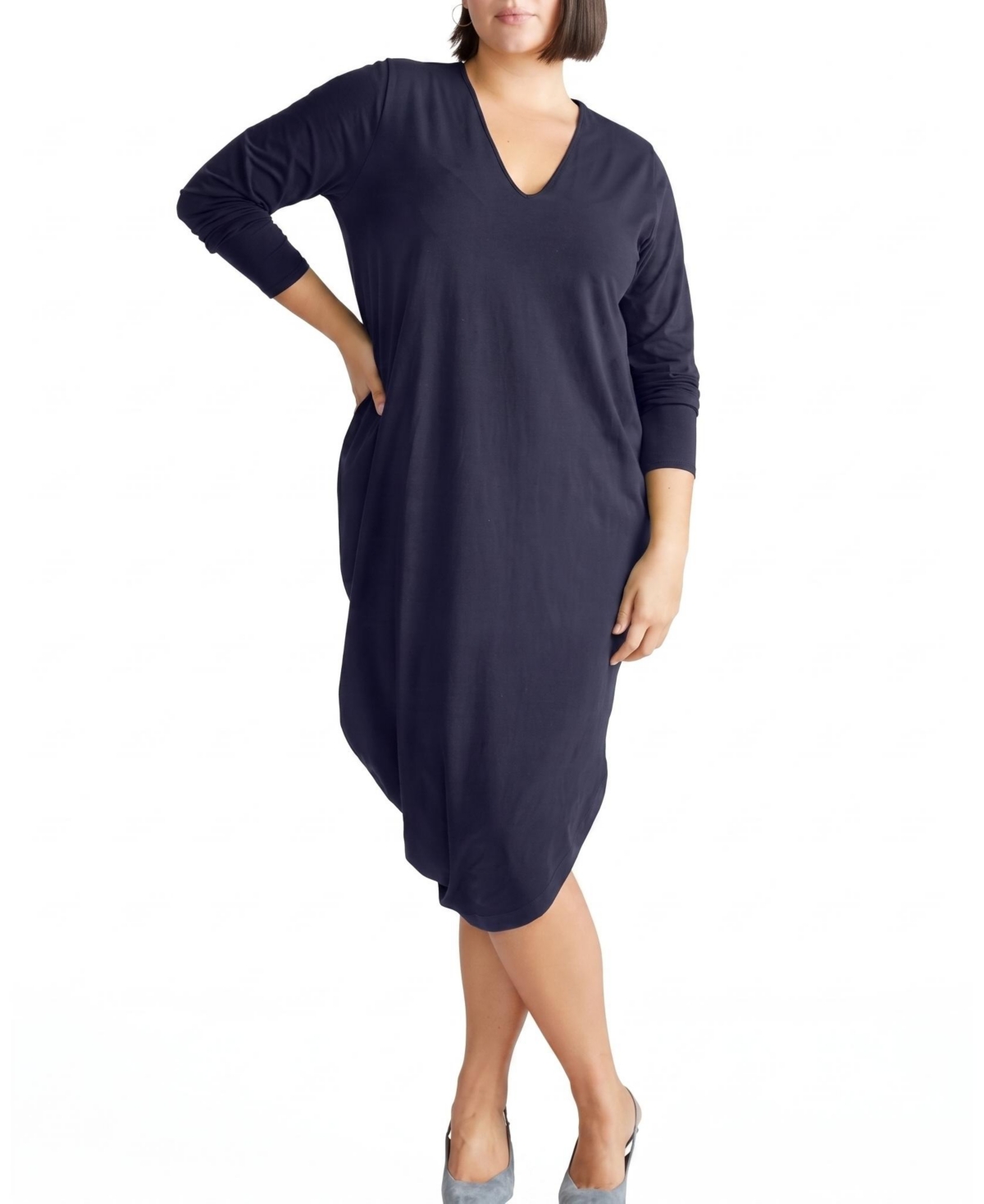 Click here for Universal Standard Plus Size Geneva Long-Sleeve V-... prices