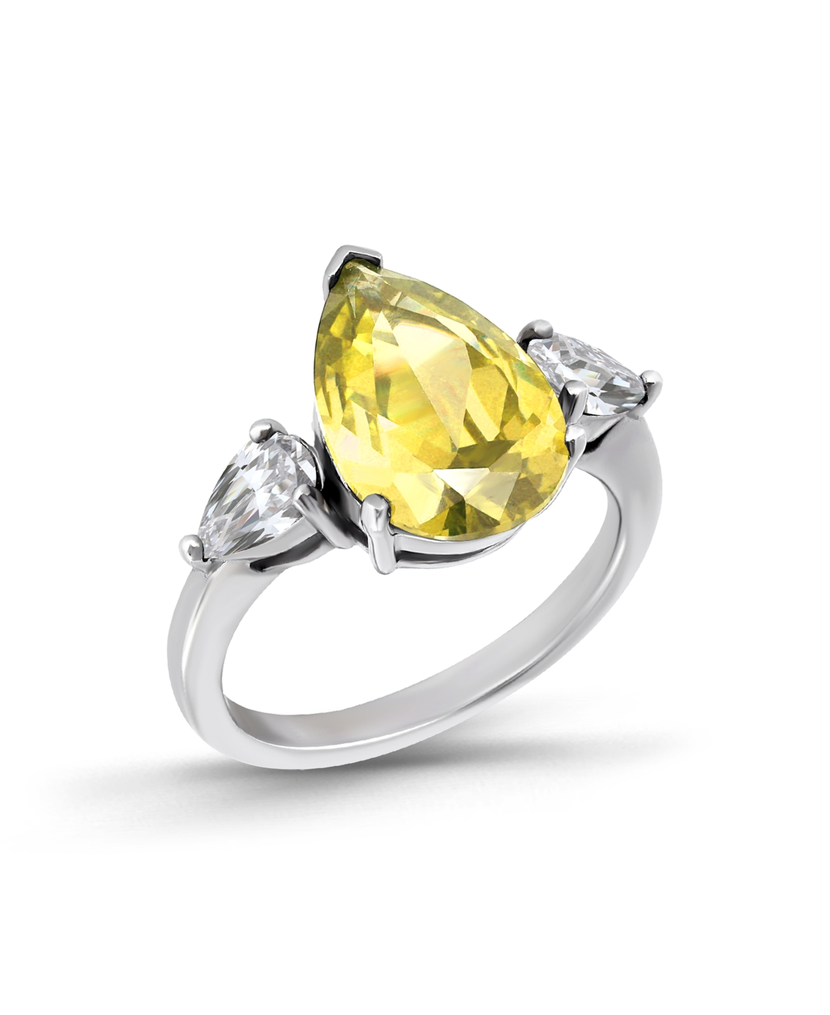 Click here for Macys Pear Cut Light Yellow Cubic Zirconia Stateme... prices