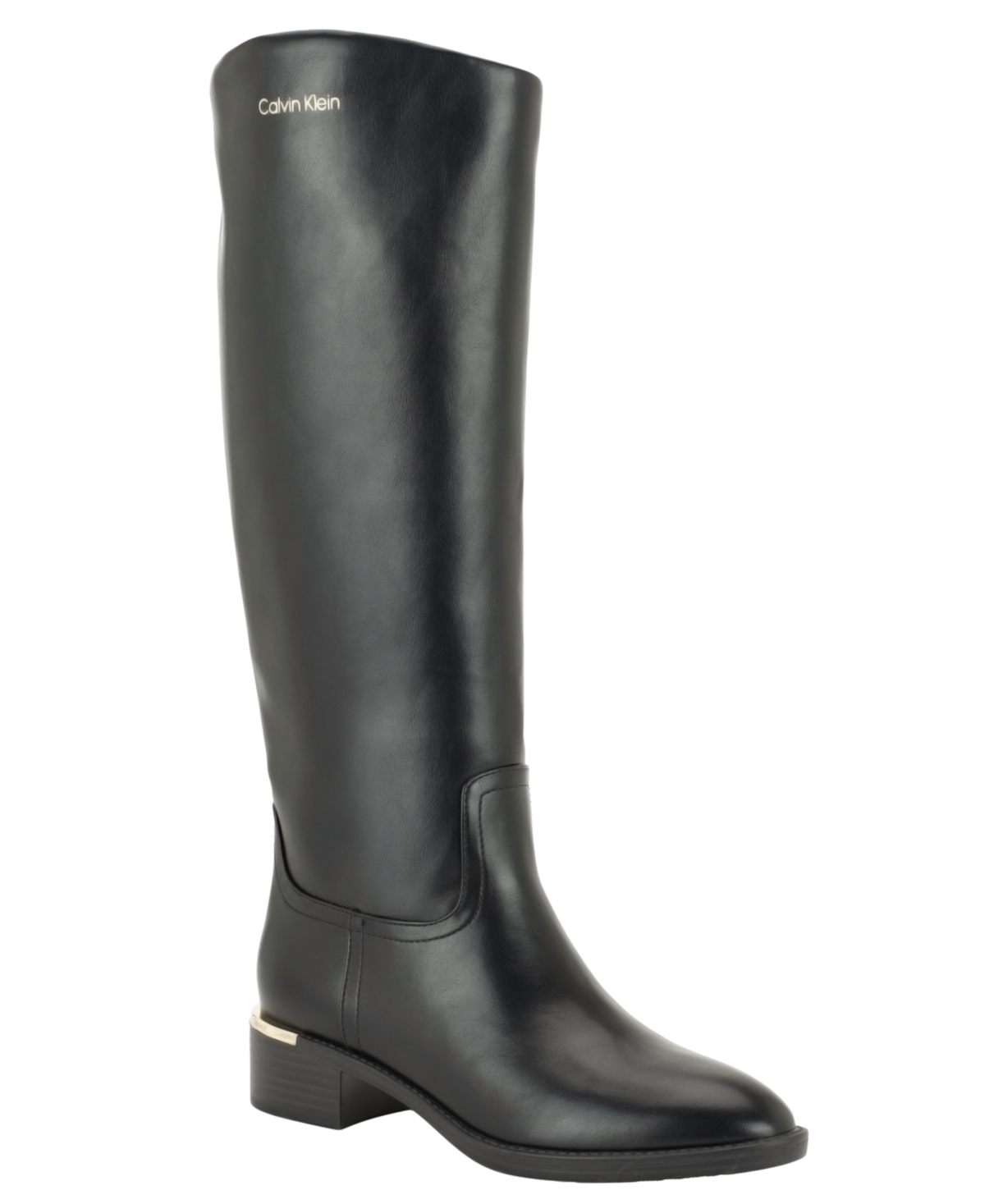 Click here for Calvin Klein Womens Dazen Low Block Heel Tall Boot... prices