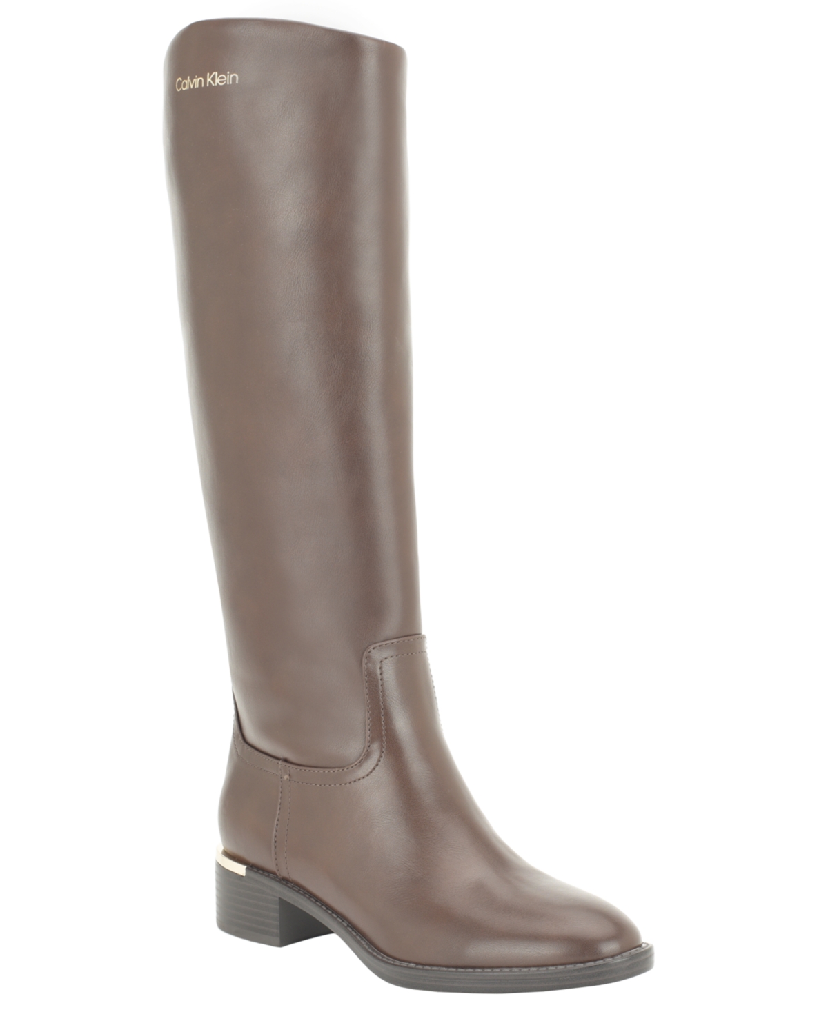 Click here for Calvin Klein Womens Dazen Low Block Heel Tall Boot... prices