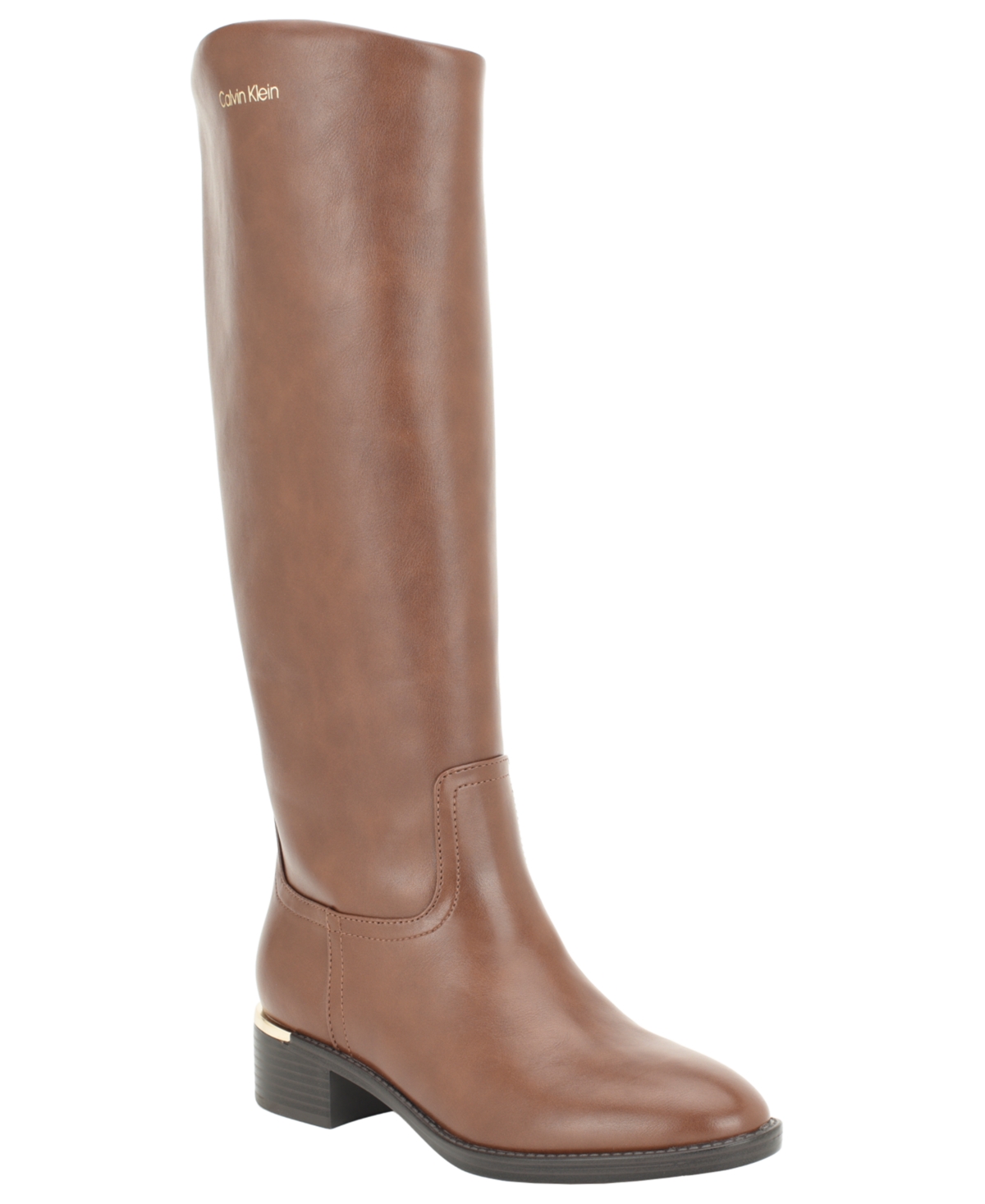 Click here for Calvin Klein Womens Dazen Low Block Heel Tall Boot... prices