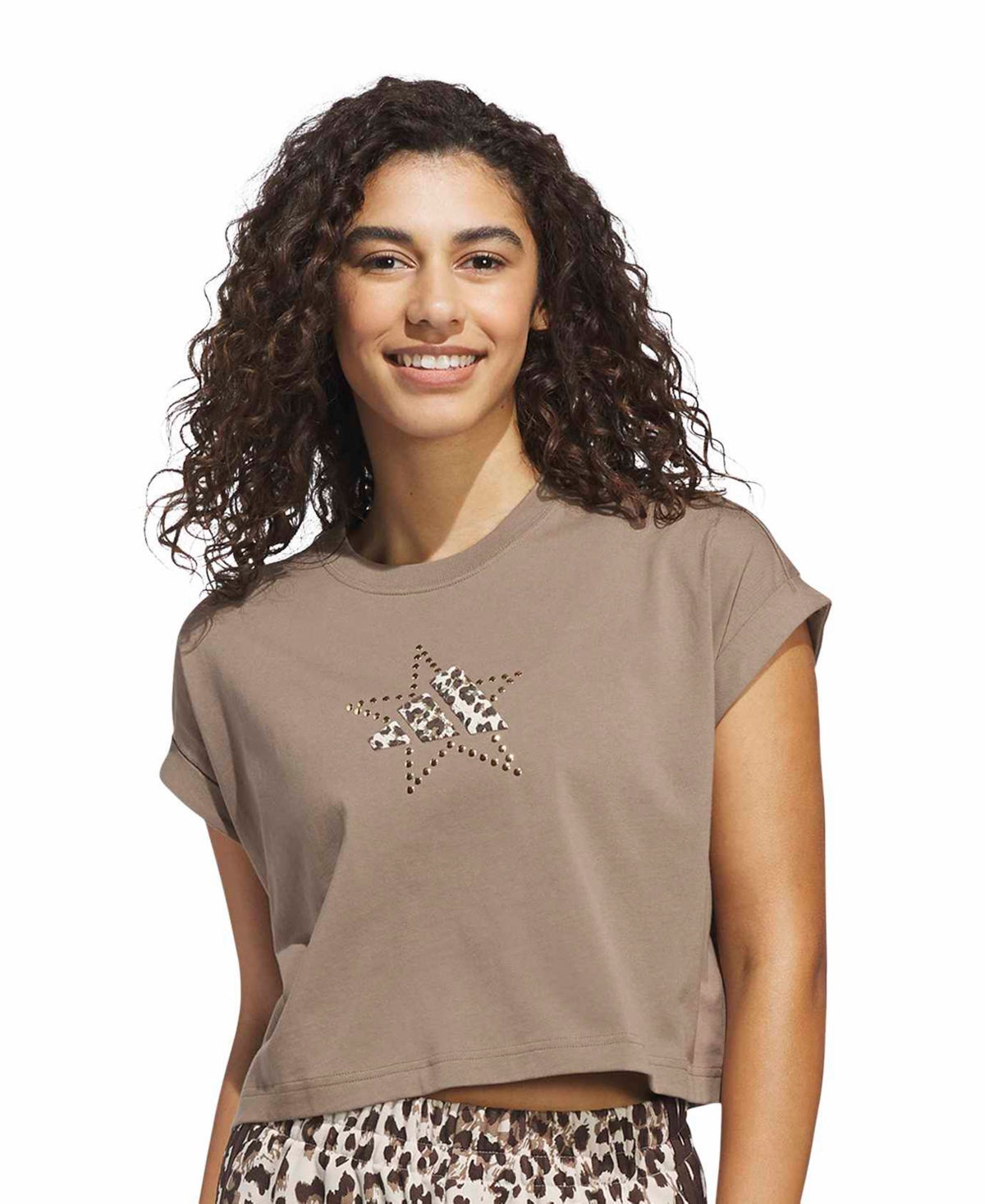 Click here for adidas Womens W Edgy Loo T Graphic Loose-Fit T-Shi... prices